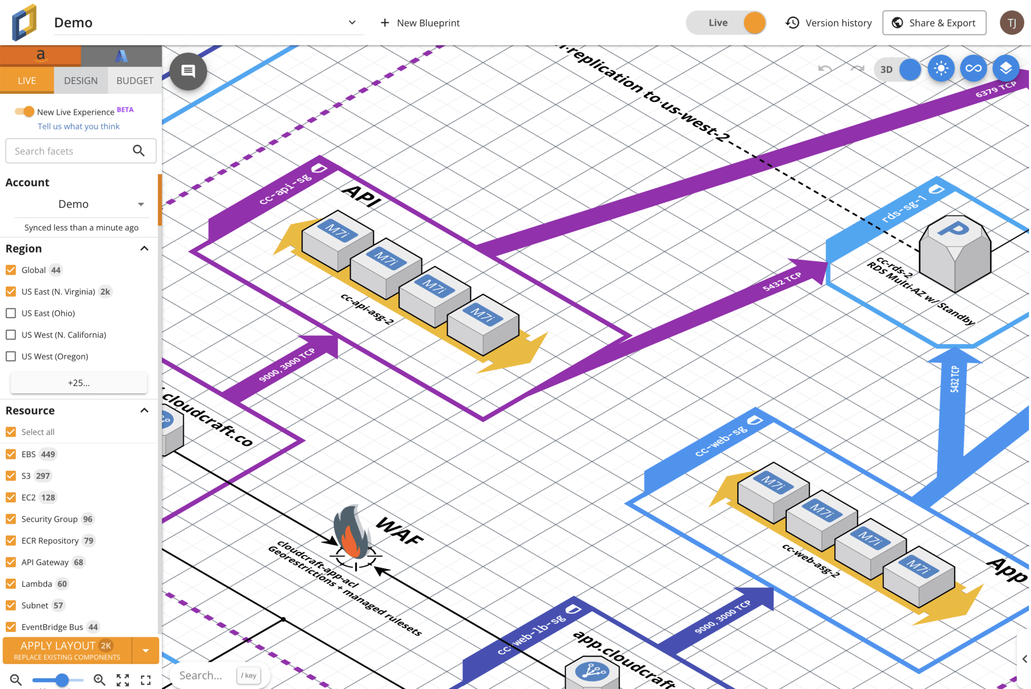 Cloudcraft launches a new filtering experience